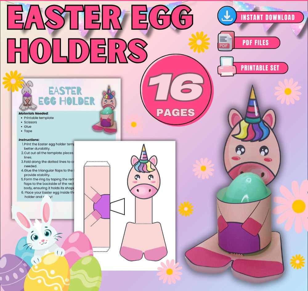 Printable Easter Egg Holders – 15 Adorable Designs – Arts Crafts Learning