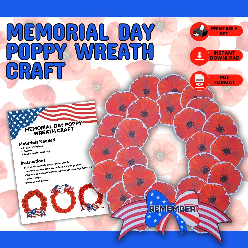 Printable Memorial Day Lantern Craft – 25 Pages – Arts Crafts Learning