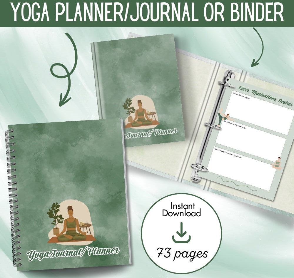 Printable Yoga Journal & Planner + Canva Templates – Arts Crafts Learning