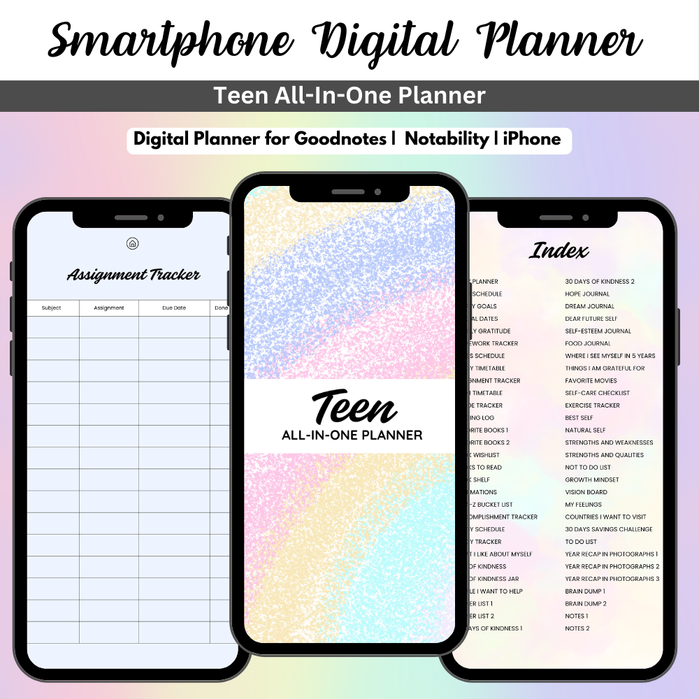 Digital Teen All-In-One Planner (Smartphone) – Arts Crafts Learning