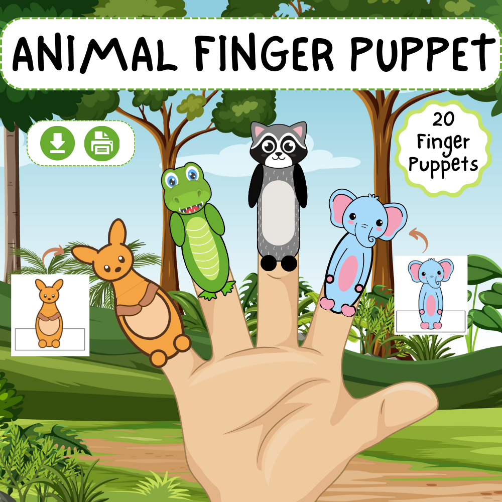 Woodland Animal Finger Puppets Printable – Arts Crafts Learning
