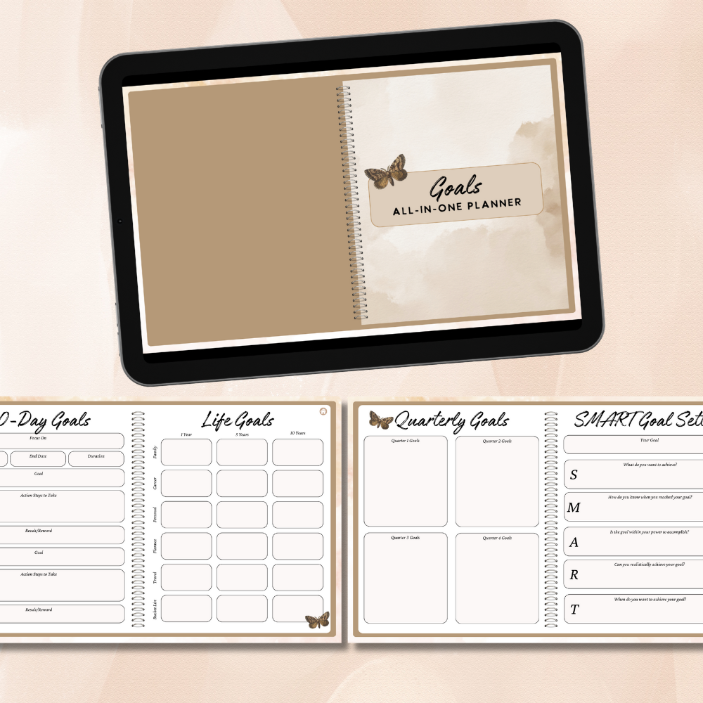 Digital Landscape Goals All-In-One Planner PDF – Arts Crafts Learning