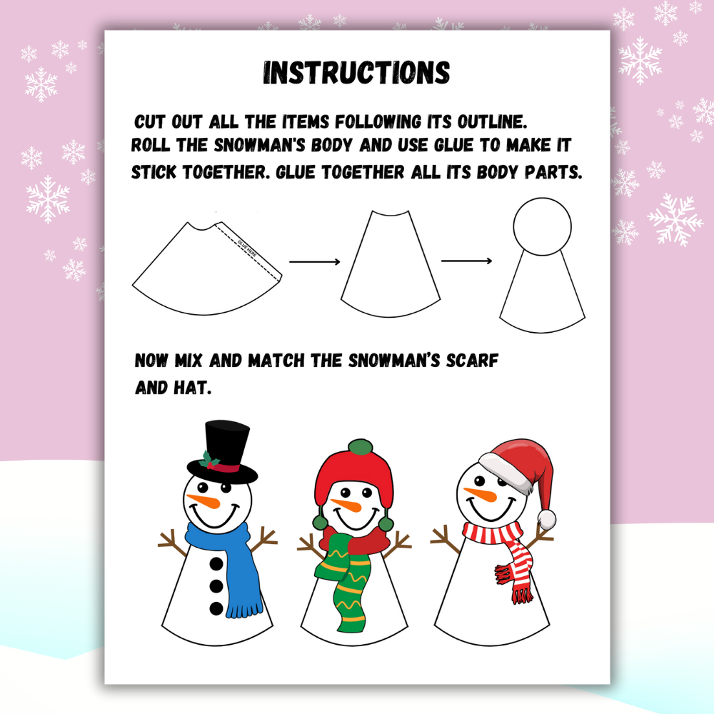 Build a Snowman Craft Kit – Fun Winter Activity for Kids – Arts Crafts ...