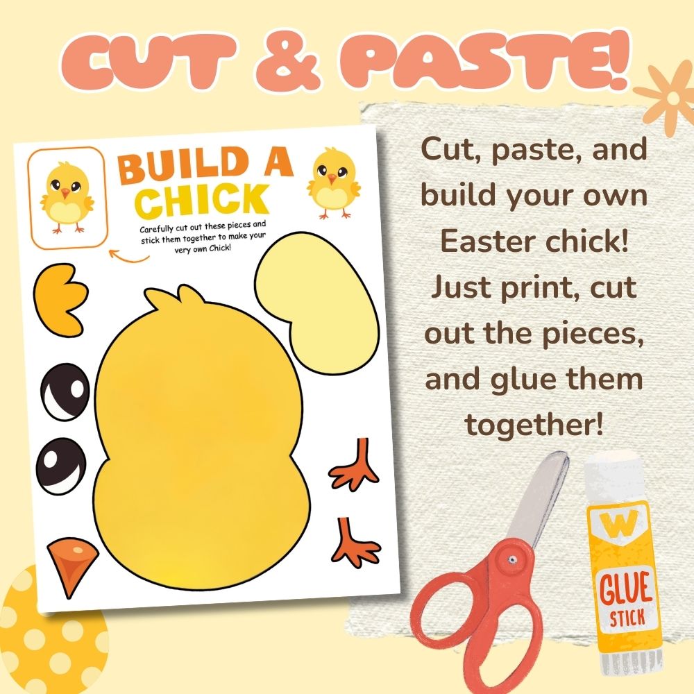 Build a Chick Printable Craft – Fun Easter Activity for Kids – Arts ...