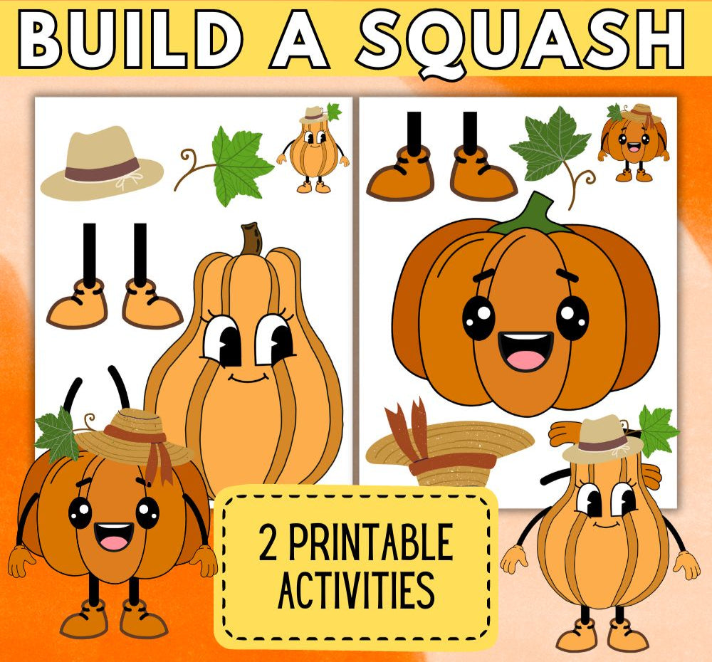 Build a Squash Printable Craft – Fun Kids Activity – Arts Crafts Learning