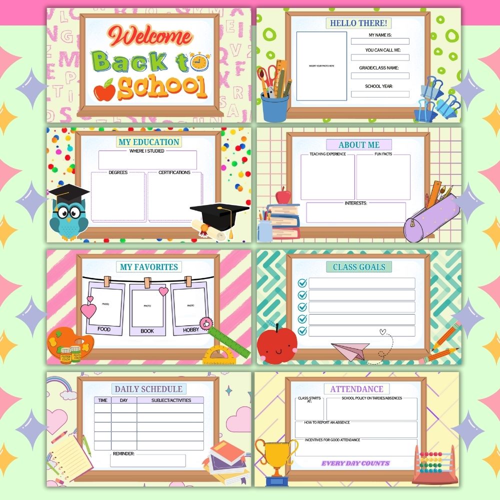 Editable Back to School Canva Slide Templates – Arts Crafts Learning