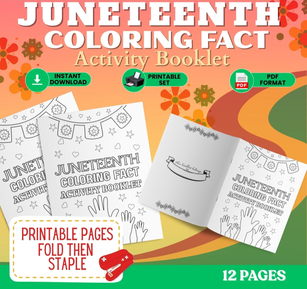 Juneteenth Fact Activity Booklet – 12 Printable Pages – Arts Crafts ...