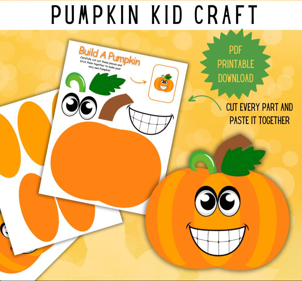 Build a Pumpkin – Halloween Fall Kids Craft Printable – Arts Crafts ...