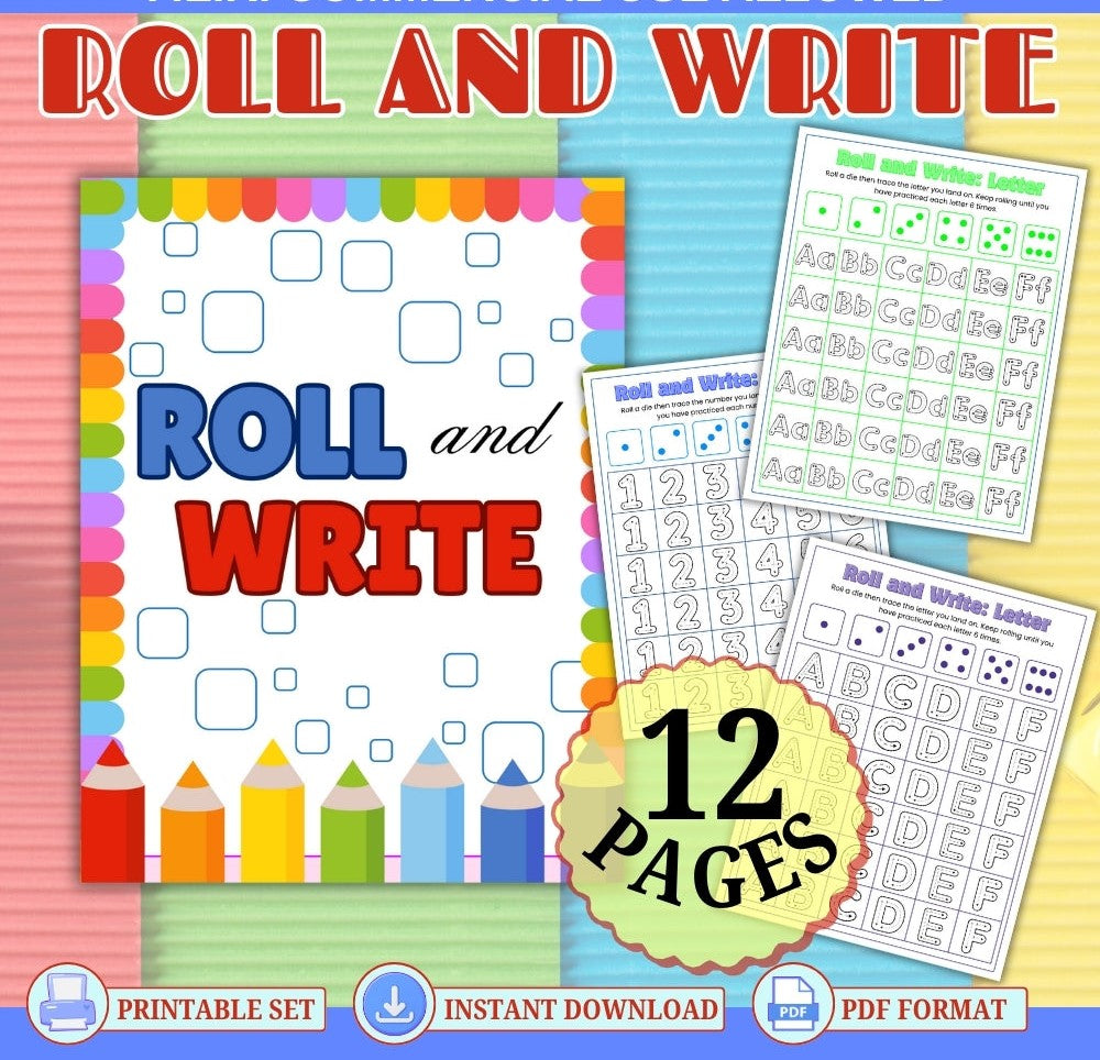 Roll and Write Printable Games – Bundle – Arts Crafts Learning